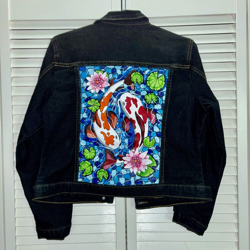 Hand Painted Koi Pond Denim Jacket – Hilt Graphics