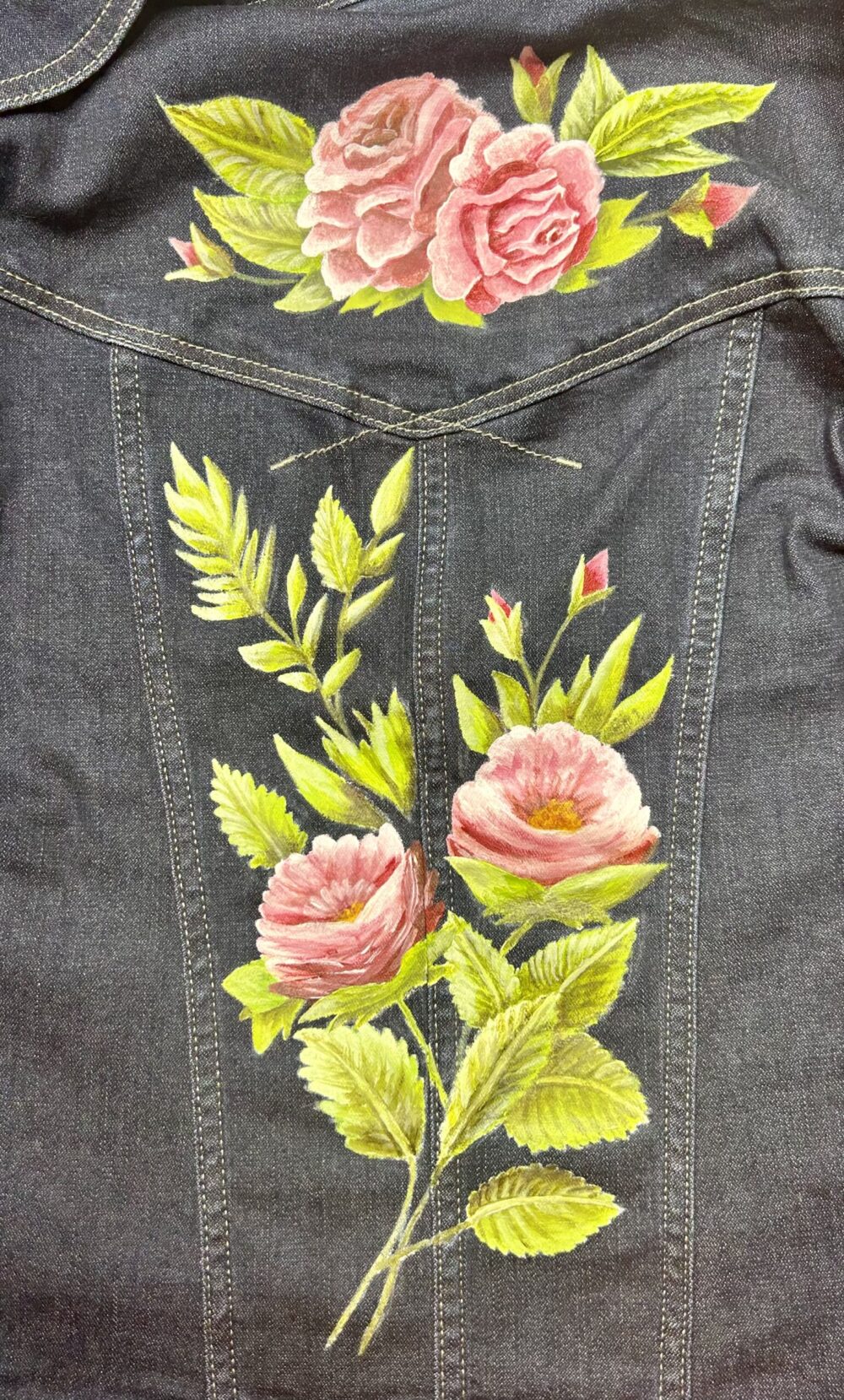 Hand Painted Floral Denim Jacket – Hilt Graphics